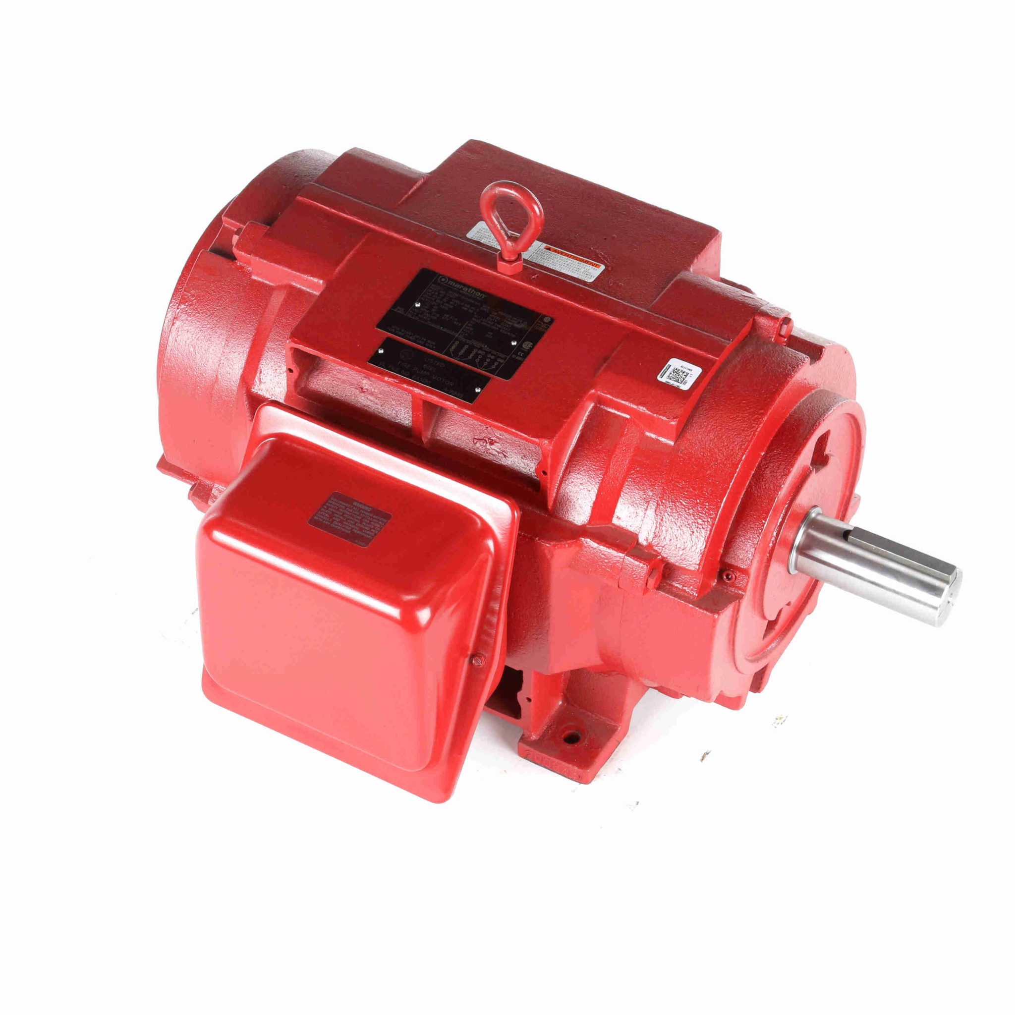 256TTDBD4024 - Marathon 25 HP Fire Pump Motor, 3 phase, 3600 RPM, 230/ ...